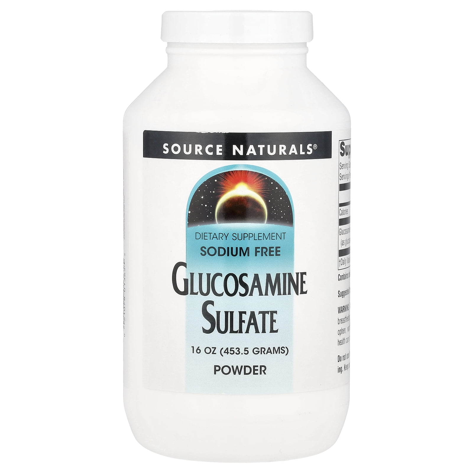 Source Naturals Glucosamine Sulfate Powder, Sodium Free, 16 oz (453.5 g ...