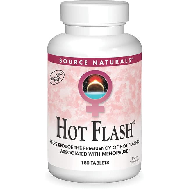 Source Naturals - Hot Flash Support, Menopause Relief, 180 Non-GMO Soy ...