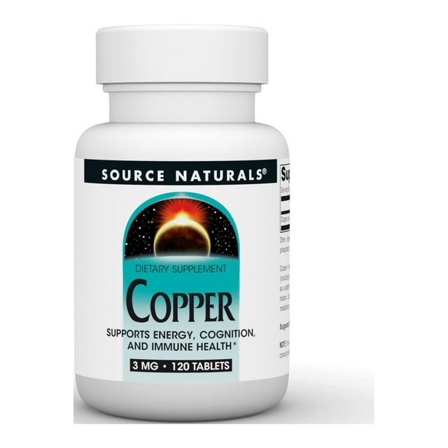 Source Naturals Copper 3mg Mineral Supplement, 120 Tablets - Walmart.com