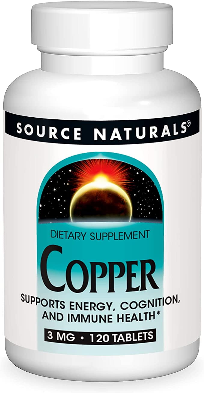 Source Naturals Copper 3 mg Tablets, Mineral and Antioxidant Support ...