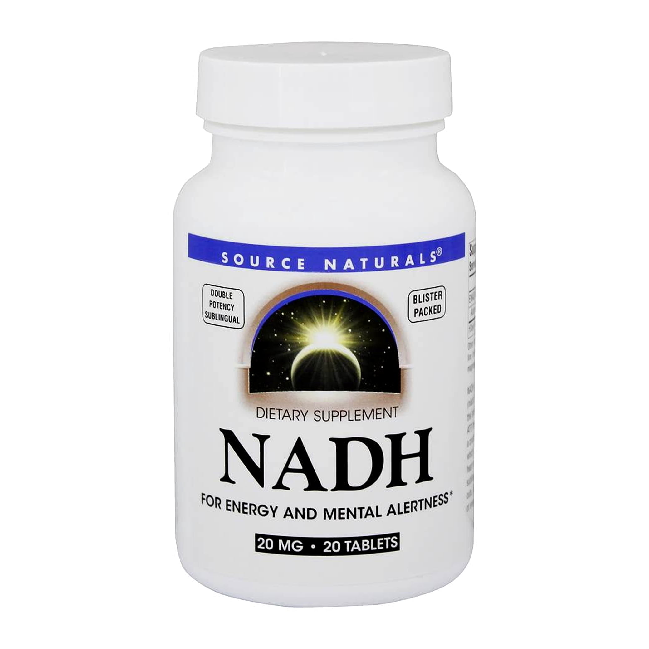 Source Naturals, Inc. NADH 20mg Co-E1 Sublingual 20 Lozenge - Walmart ...