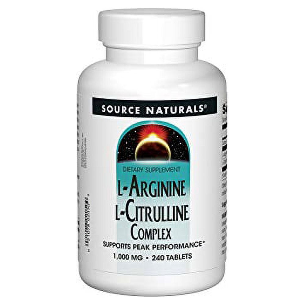 Source Naturals L-Arginine L-Citrulline Complex 1000mg Essential Amino ...