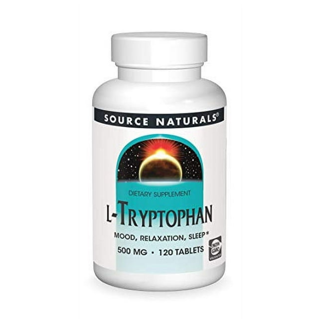 Source Naturals L-Tryptophan, 500 mg Essential Amino Acid Supplement ...