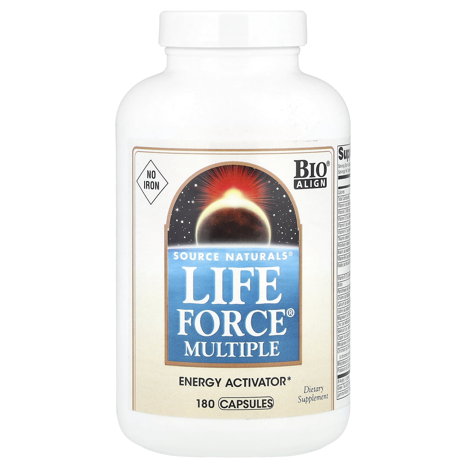 Source Naturals Life Force Multiple Vitamins Supplement, No Iron - 180 ...