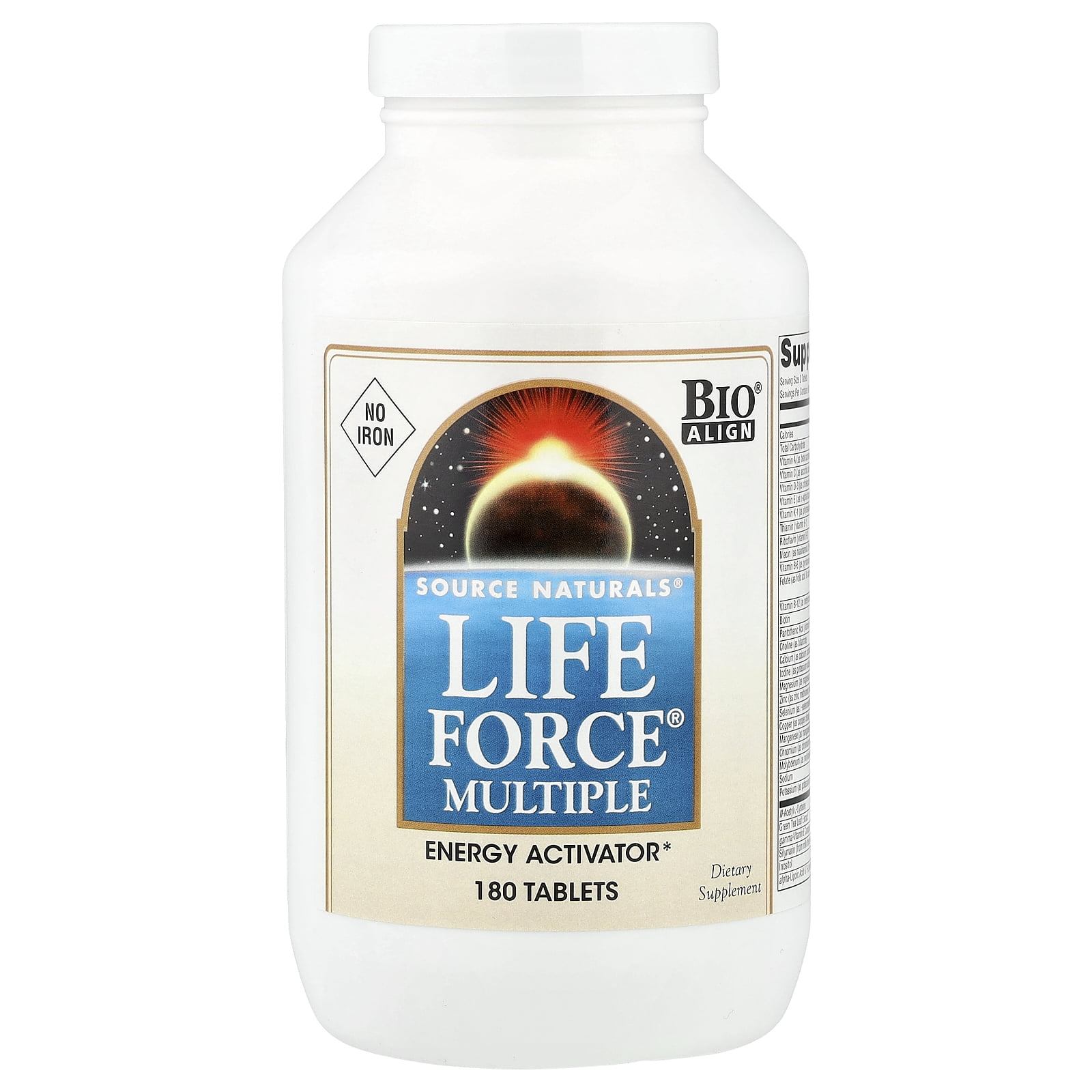 Source Naturals Life Force Multiple, Enegry Activator No Iron*- 180 ...