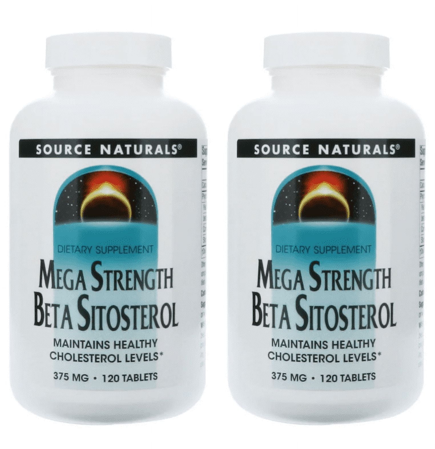 Source Naturals, Mega Strength Beta Sitosterol, 375 mg, 120 Tablets - 2 ...