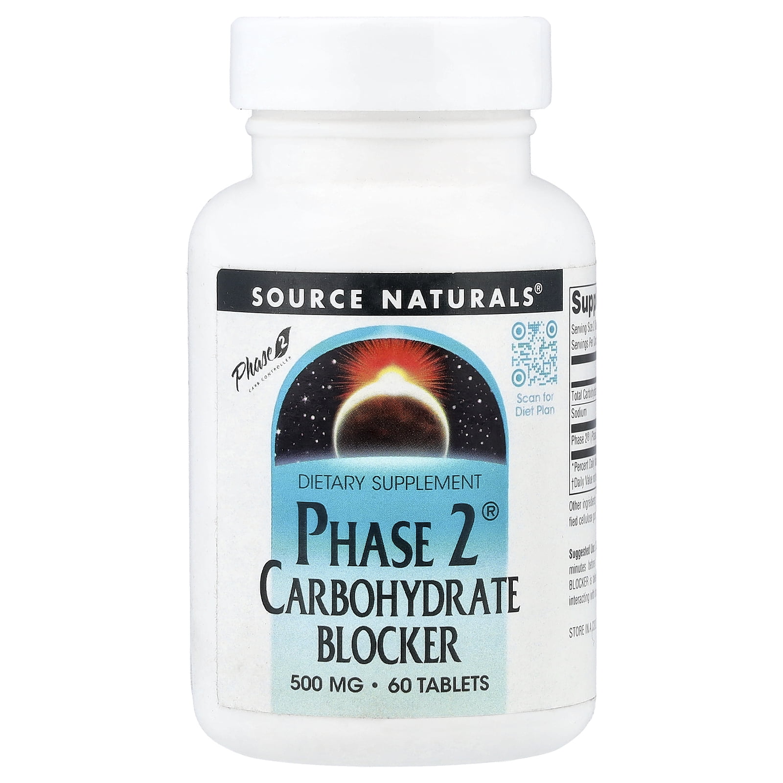 Source Naturals Phase 2® Carbohydrate Blocker 500 mg 60 Tablet ...