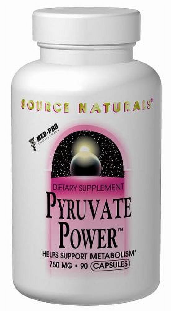 Source Naturals Pyruvate Power 750mg, 90 Capsules - Walmart.com