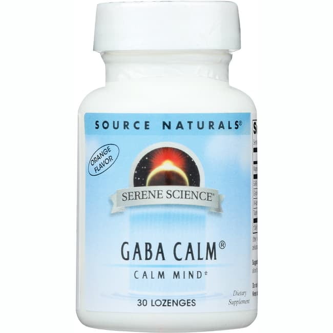 Source Naturals GABA Supplement, 125 mg, Calming Orange Lozenges ...