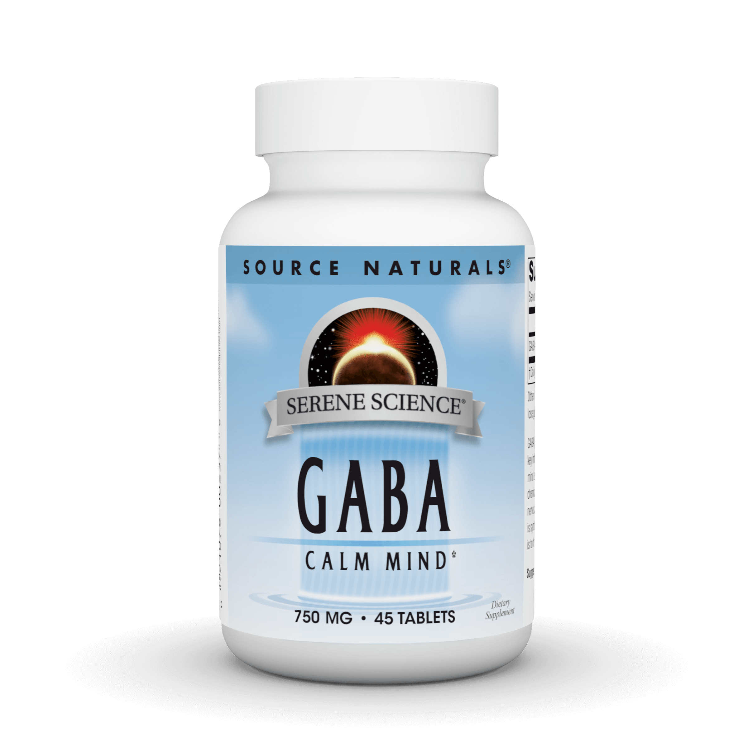 Source Naturals Serene Science GABA, for a Calm Mind, 750mg - 45 ...