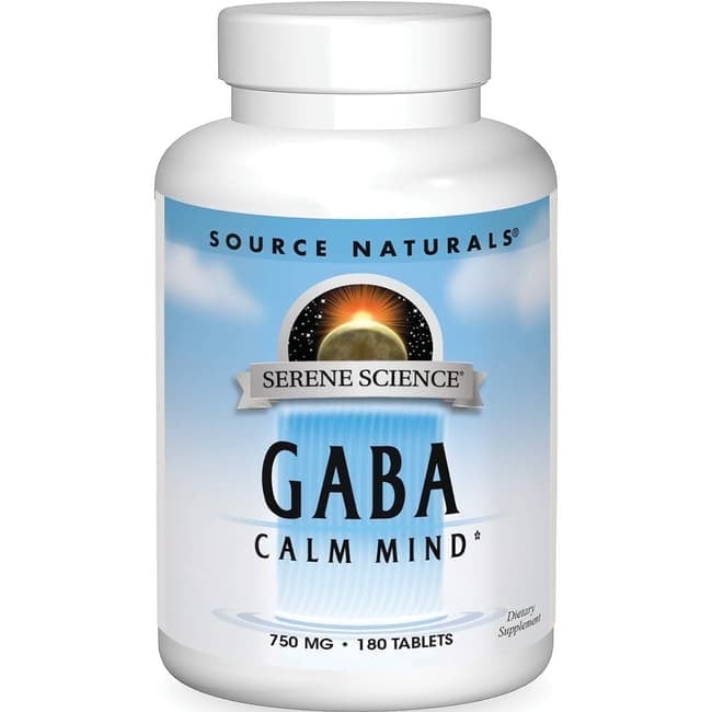 Source Naturals Serene Science GABA 750 mg Calm Mind - 180 Tablets ...