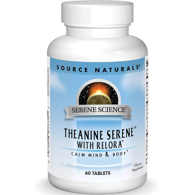 Source Naturals Serene Science L-Theanine Serene Relora Supplement, Stress Support Calming GABA ...