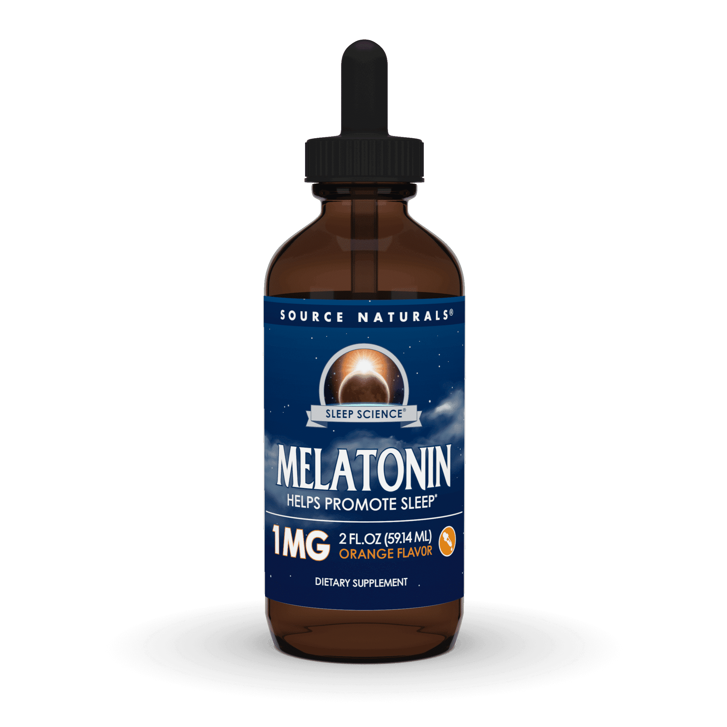 Source Naturals Sleep Science Melatonin, Orange Flavored Liquid Sleep ...