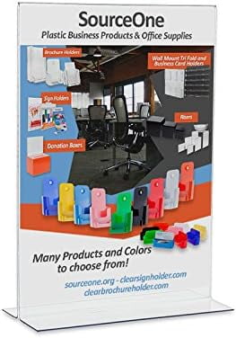 Source One 4 X 6 Premium Upright Clear Acrylic Sign Holders Table Tents ...