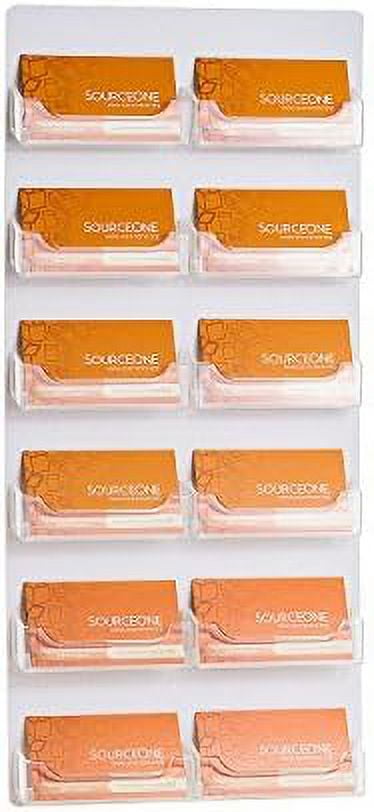 Source One LLC (2) Pack 12 Pocket Wall Mount Business Card Rack ...