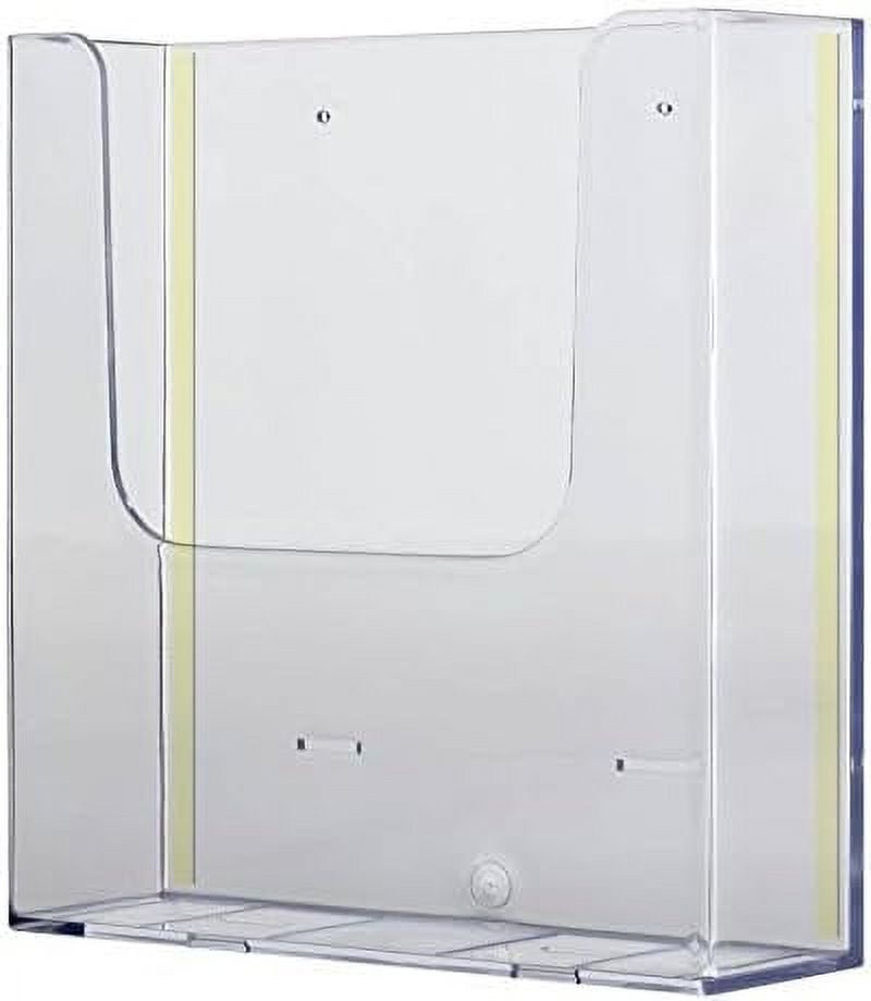 Source One Peel and Stick Clear Brochure Holder (6 Pack, 6 Inch ...