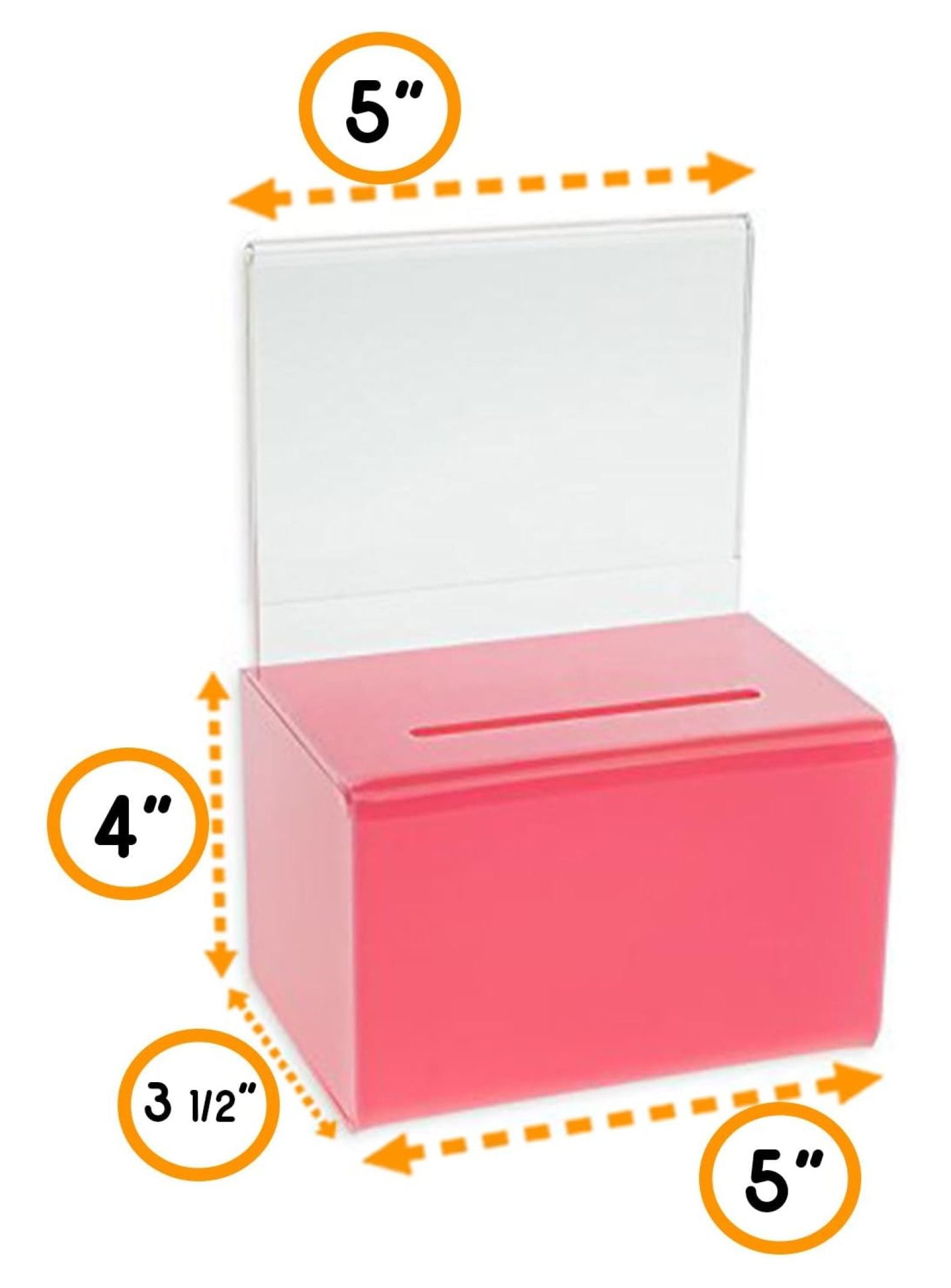 Source One Small 5-Inch Wide Deluxe Oblong Donation Box with Ad Frame ...