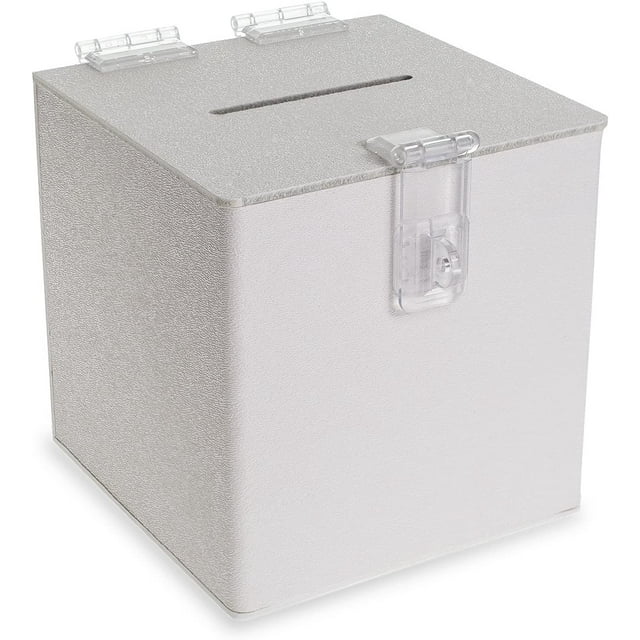 Source One White Cube Donation Box with HASP Suggestion Registration ...
