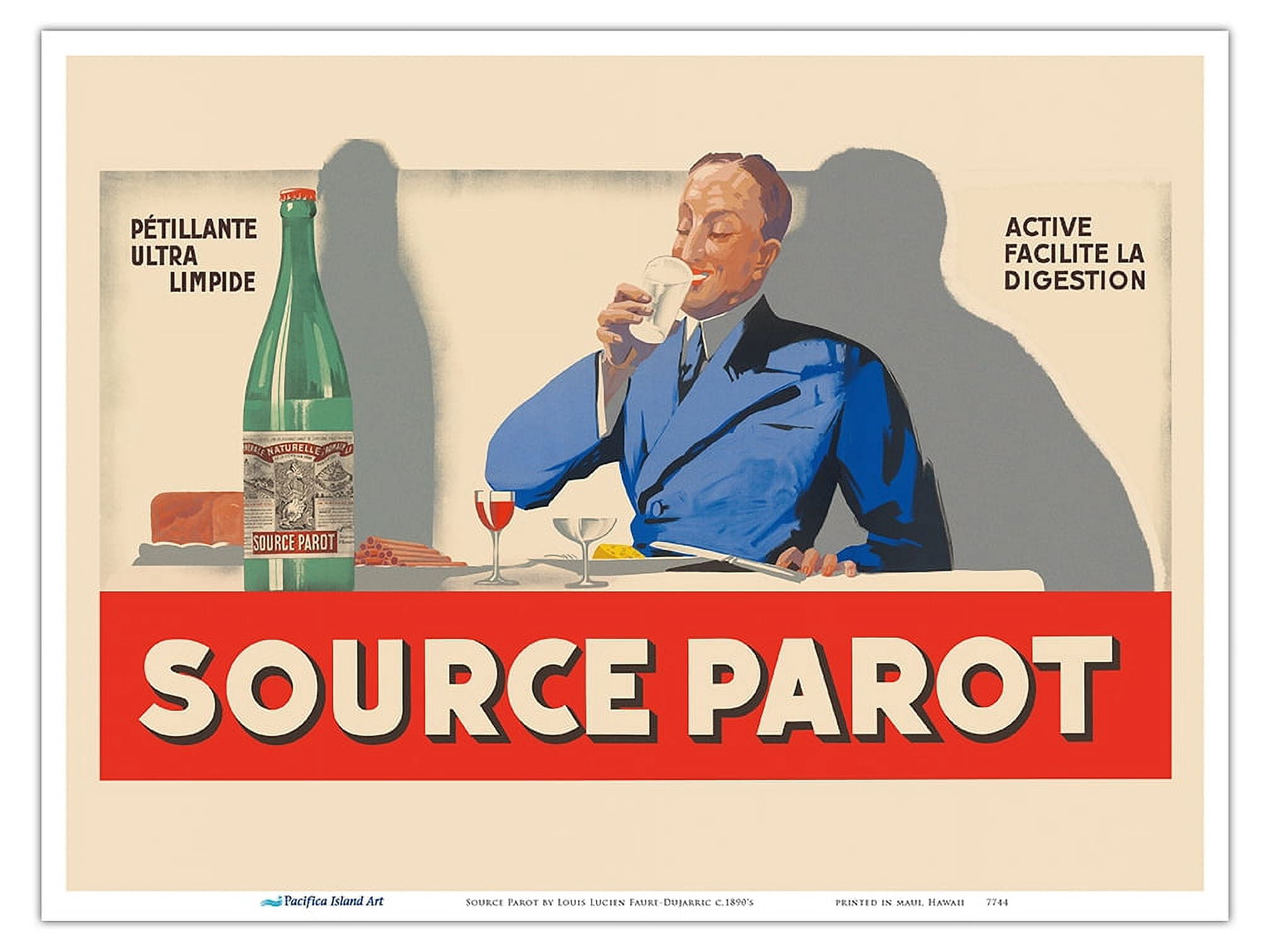 Source Parot - Carbonated Mineral Water - Vintage French Advertising ...