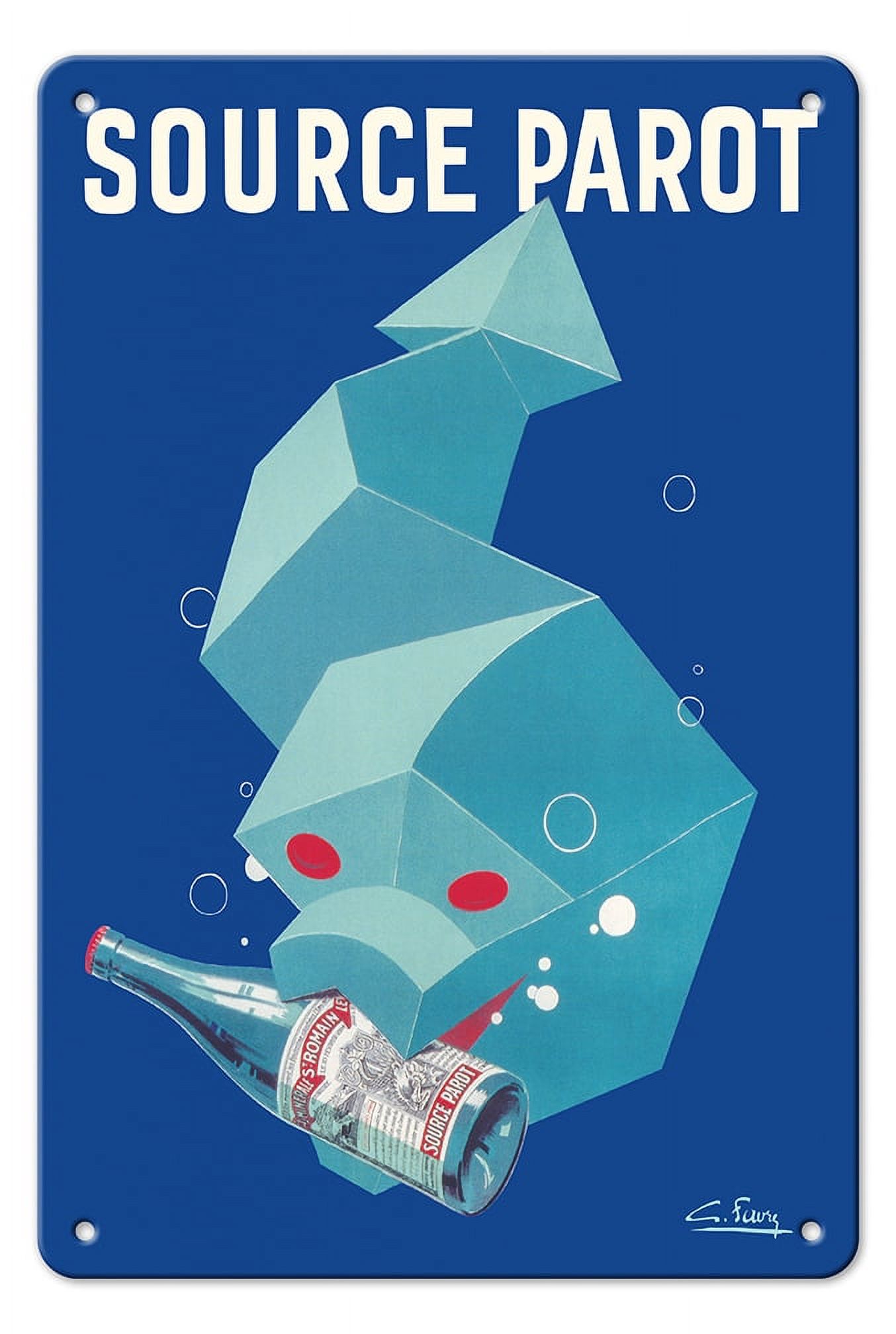 Source Parot - Carbonated Mineral Water - Vintage French Advertising ...