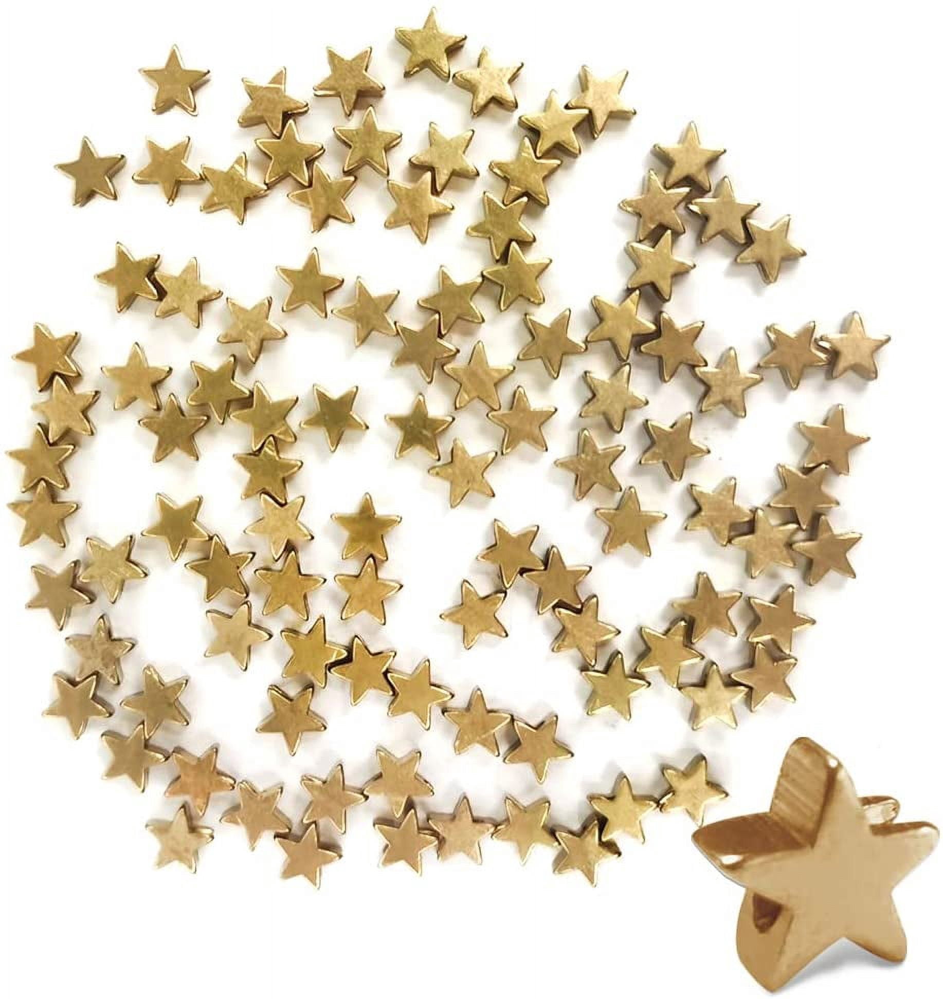 SourceTon 100pcs Star Spacer Beads Charms Pendants, Gold Copper DIY ...