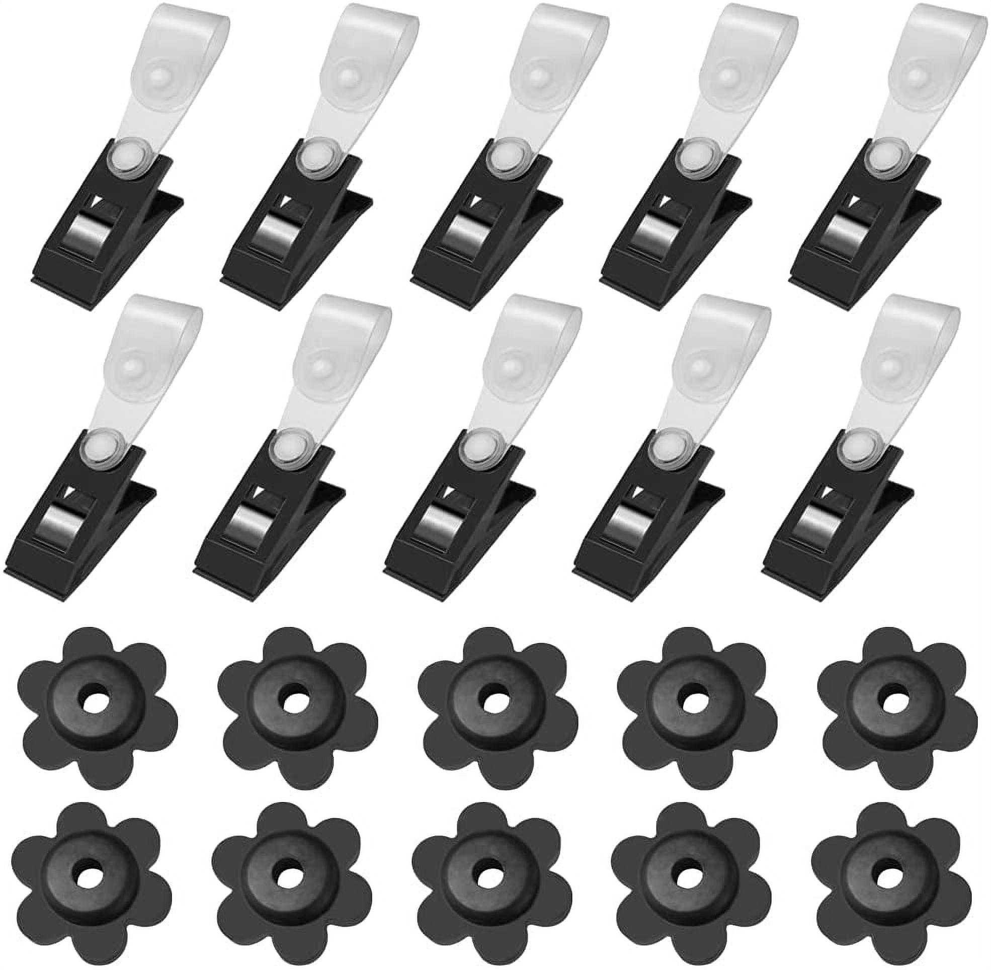 SourceTon Garden Flag Rubber Stoppers and Adjustable Anti-Wind Clips ...