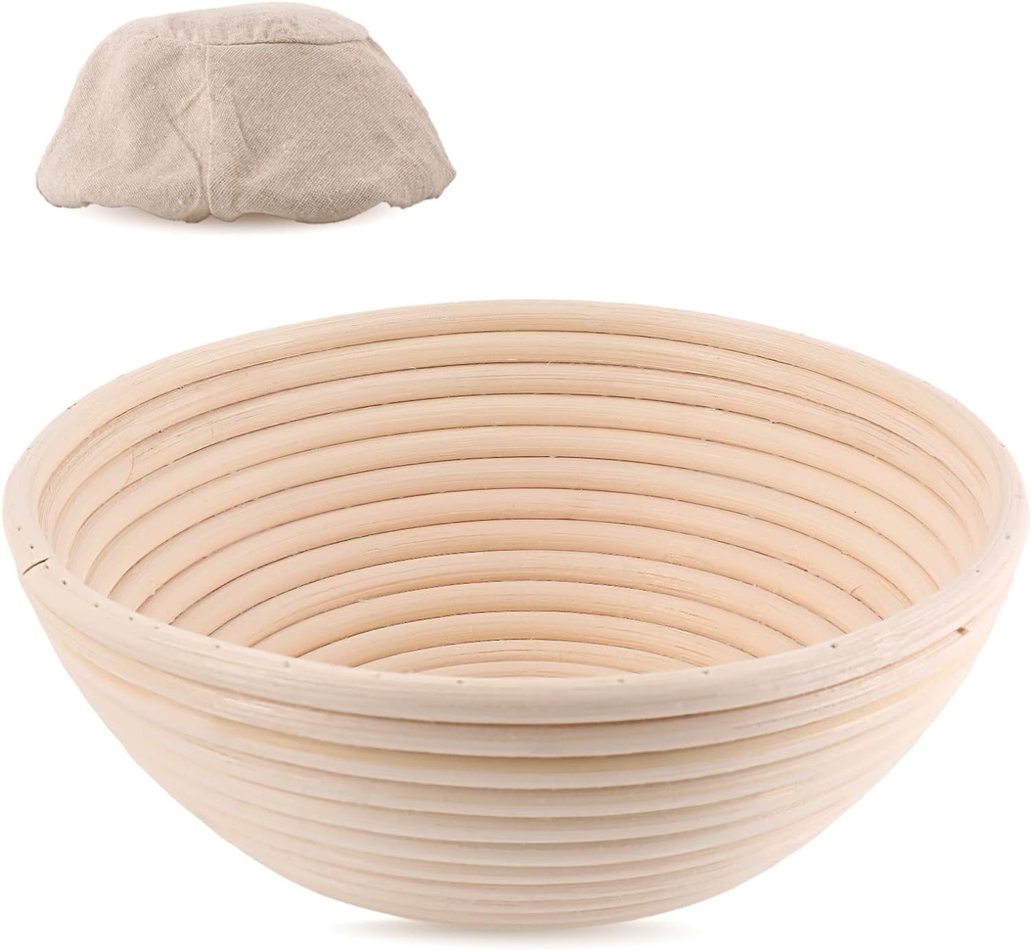 Sourdough Bread Proofing Baskets with Liner, Dough Rising Ratten Bowl ...