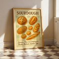 Sourdough Bread Rustic Kitchen Wall Art French Bakery Illustration ...