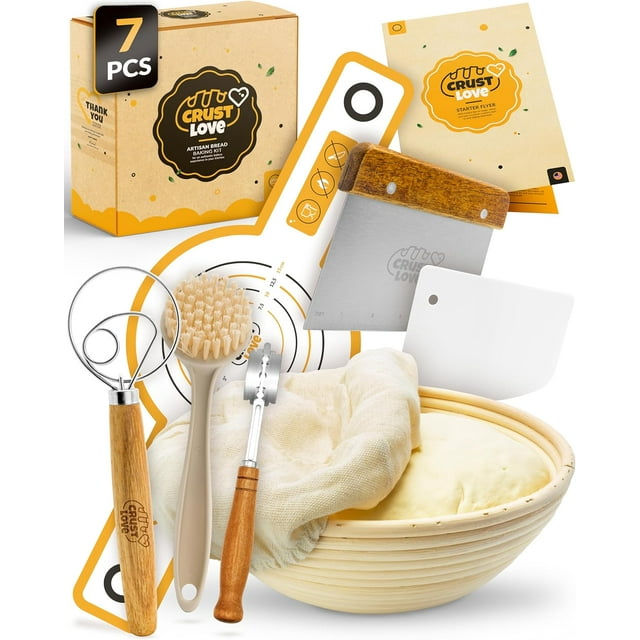 Sourdough Kit inkl. 7 different Bread Making Tools like a 9 inches Sour ...