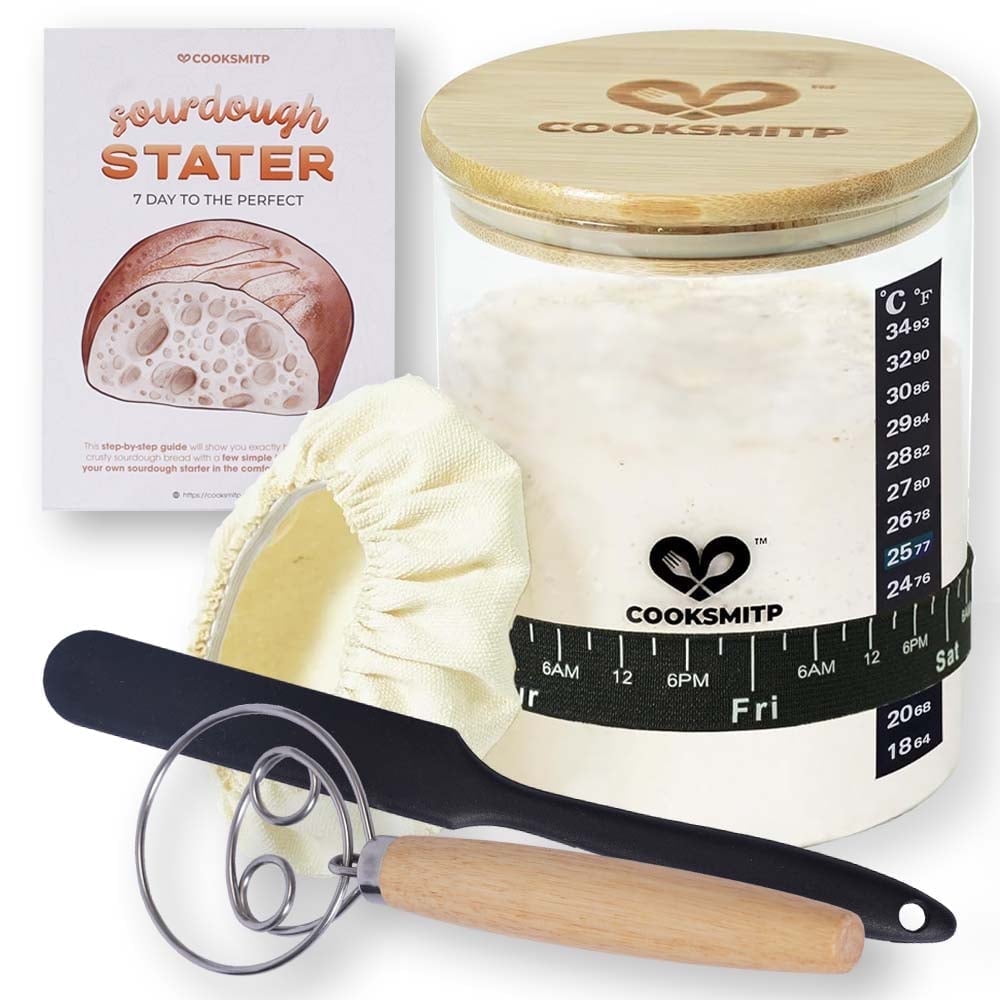 Sourdough Starter Jar - 50oz/1500ml Large Sour Dough Starter Jars with ...