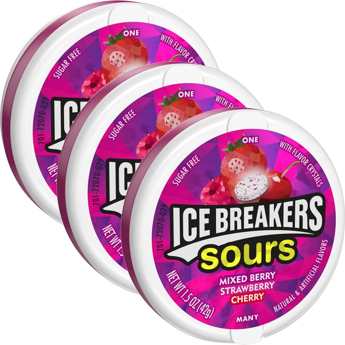 Sours Berry Ice Breakers Mints Tin, 3pk, 1.5 oz Each - Walmart.com