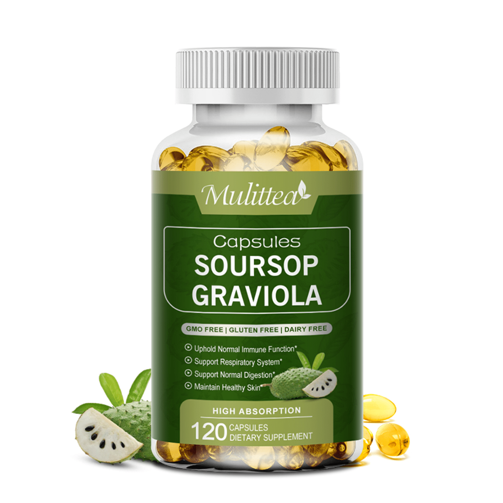 Soursop Graviola Capsules Antioxidant Supplements 1000mg - for ...