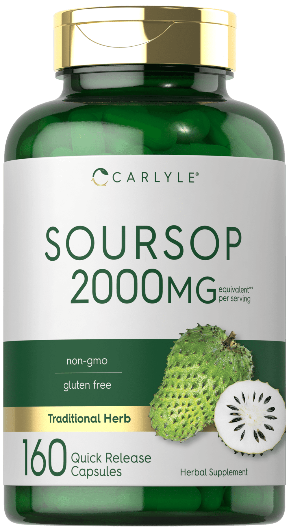Soursop Leaves | 2000mg | 160 Capsules for Men and Women | by Carlyle ...