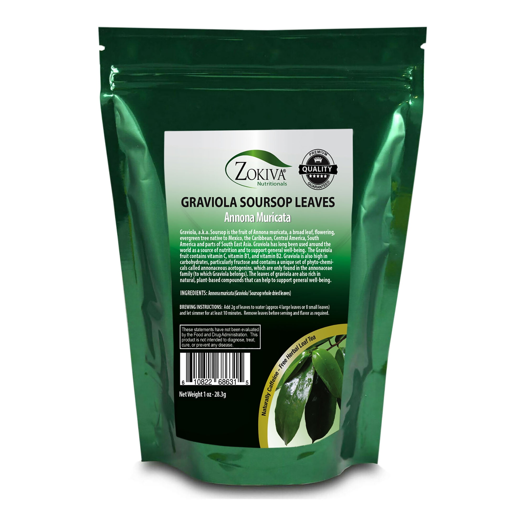 Organic Soursop Leaves Graviola Supplement - All Natural Dried Soursop ...