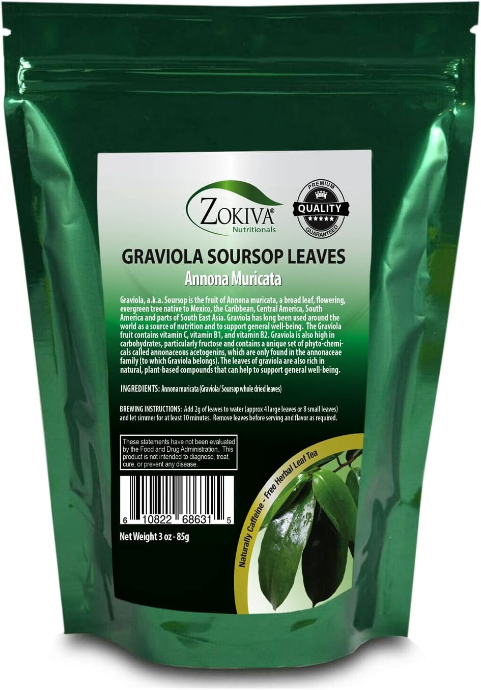 Soursop Leaves Hojas De Guanabana 3 oz Pack of Graviola Leaves for ea ...