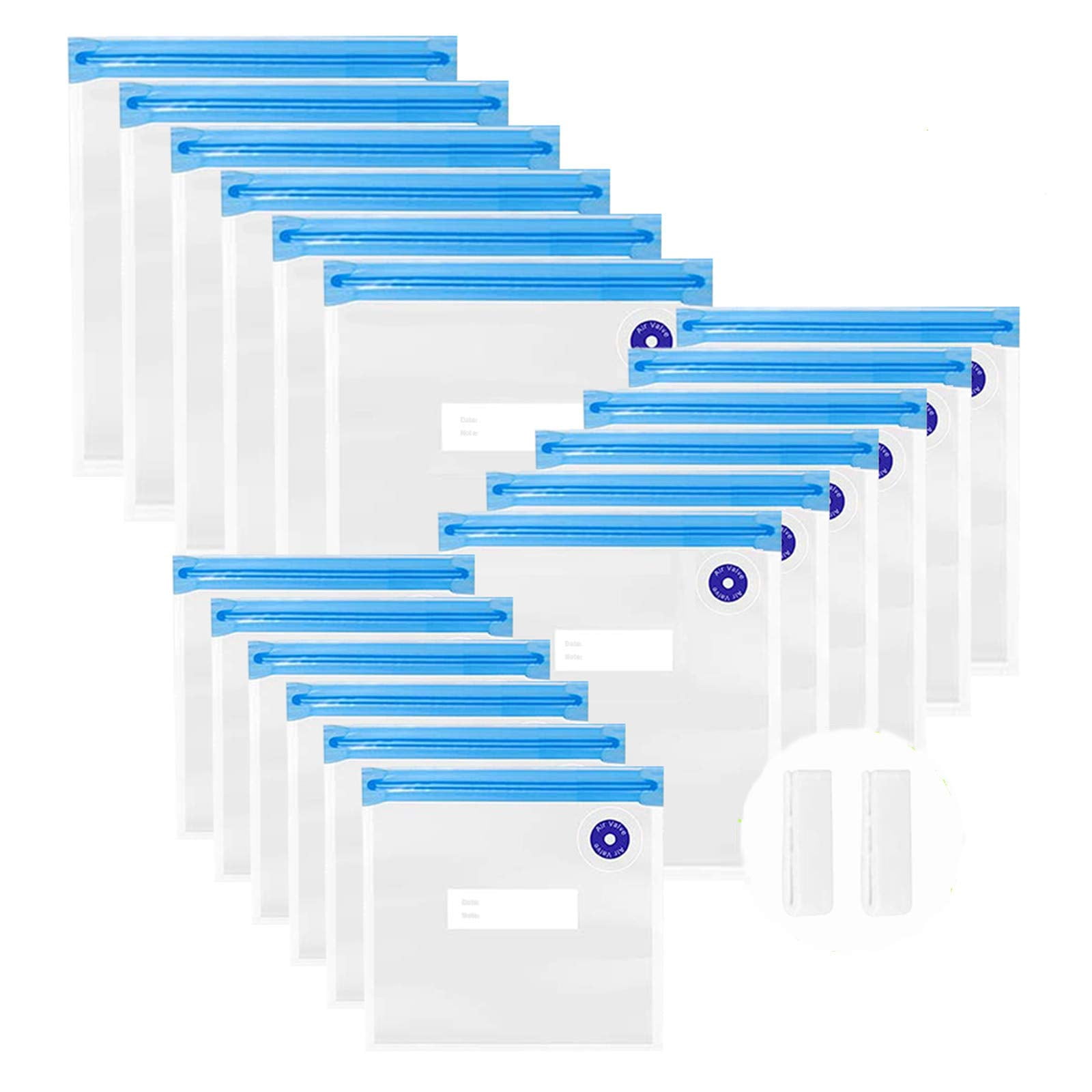 Sous Vide Bags - 20pack Reusable Vacuum Zipper Bags for Sous Vide ...