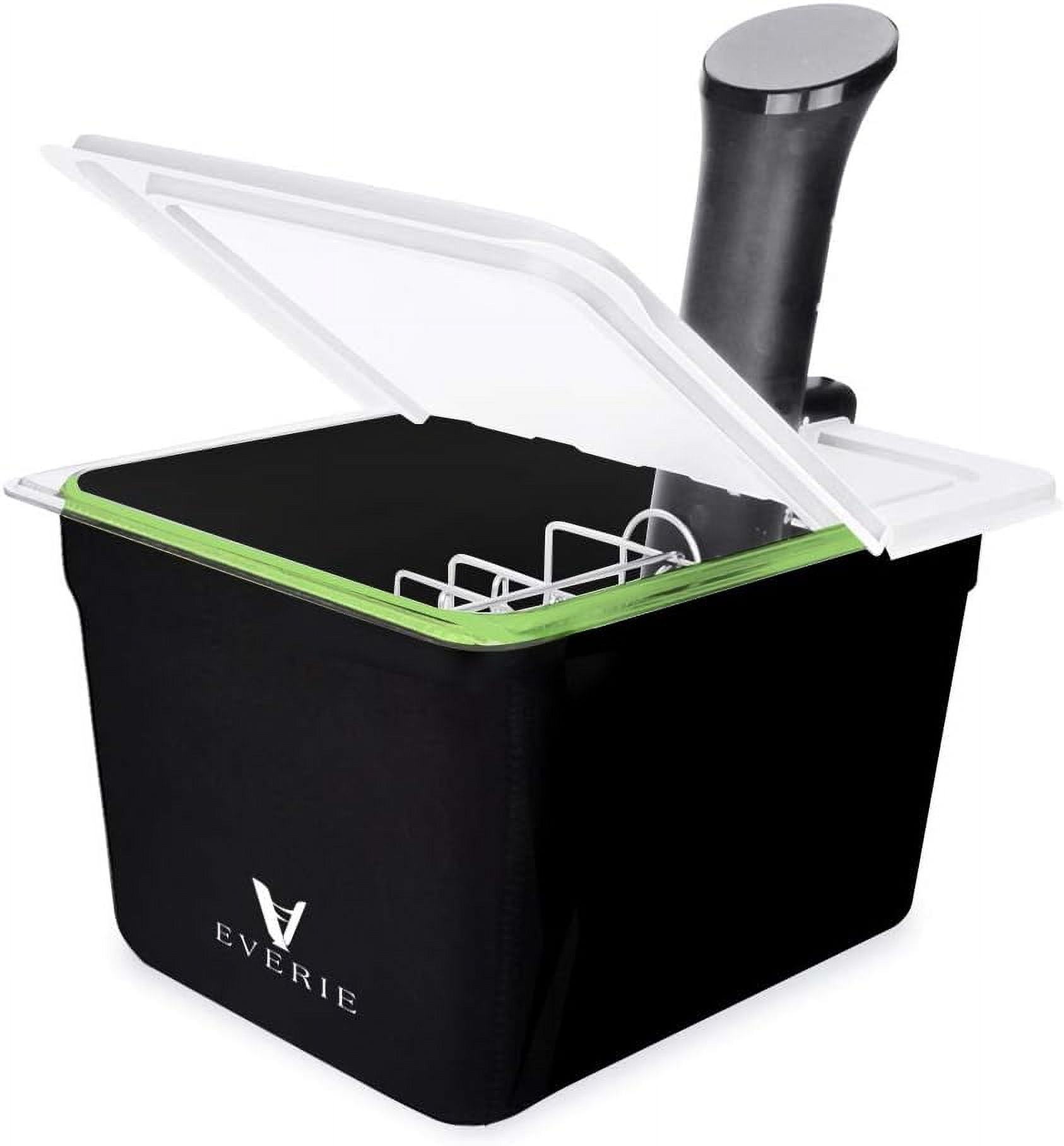 Sous Vide Container 12 Qt with Collapsible Hinged Lid and Rack ...