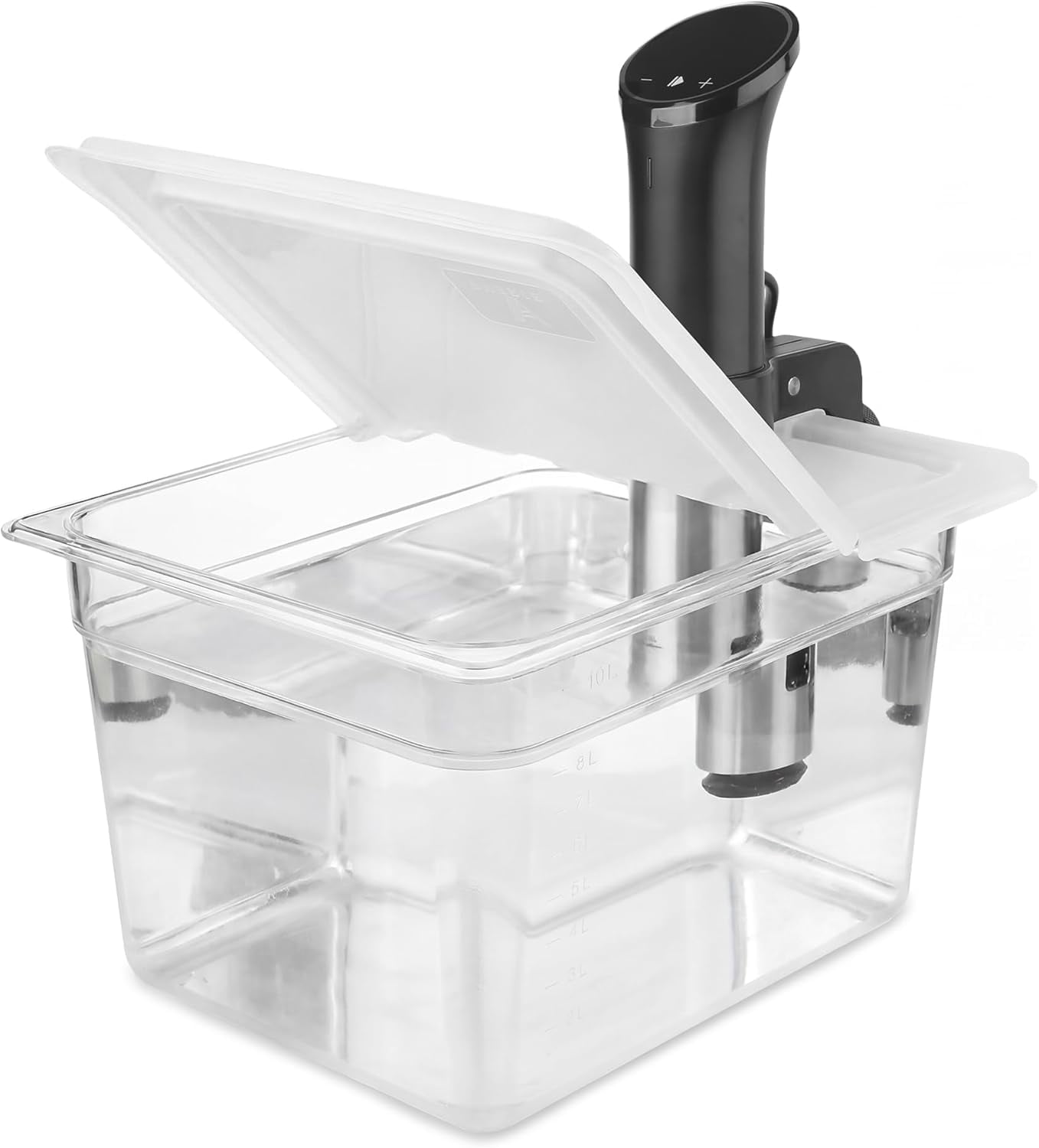 Sous Vide Container 12 Quart EVC-12 with Collapsible Hinged Lid ...