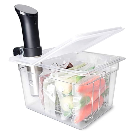Sous Vide Container 12 Quart with Lid & Rack - Compatible with Anova ...