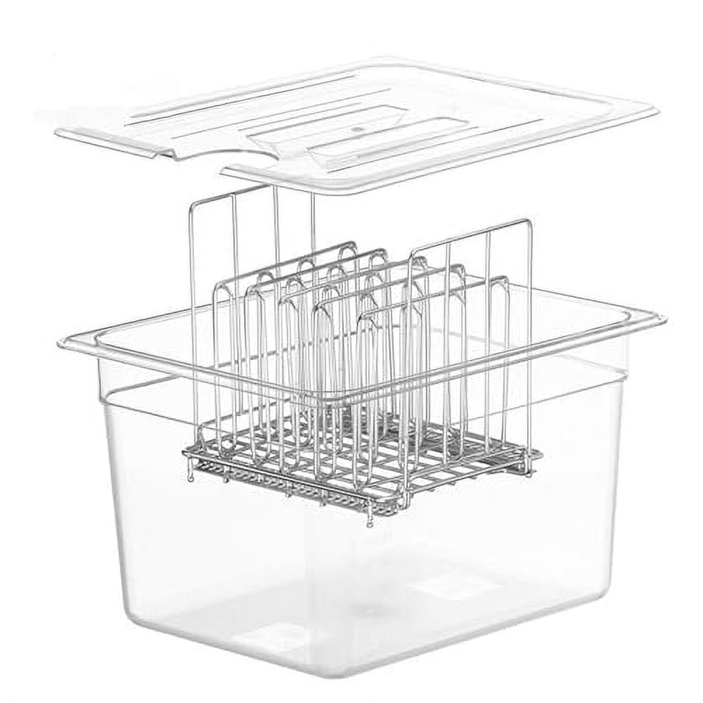 Sous Vide Container with Lid, Plastic 12L Slow Cooker Container Cooking ...