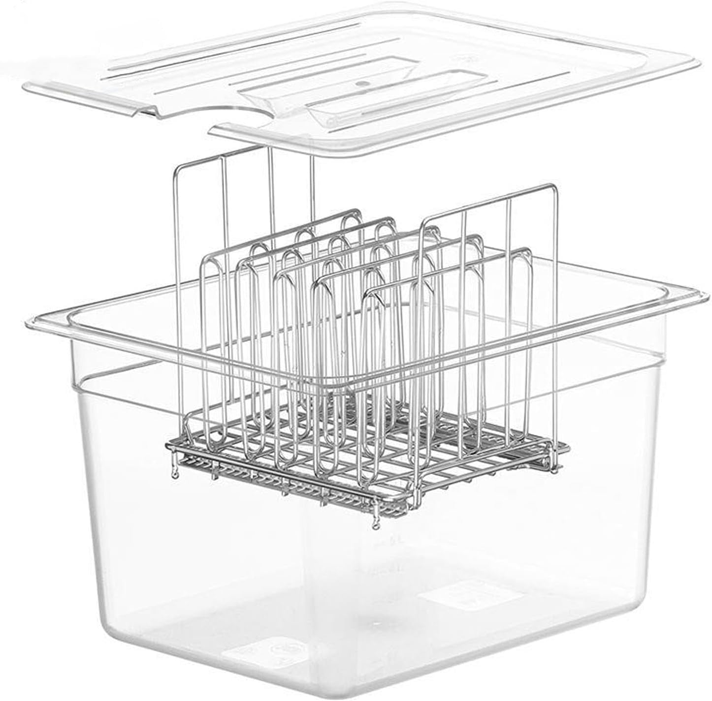 Sous Vide Container with Lid, Plastic 12L Slow Cooker Container Cooking ...