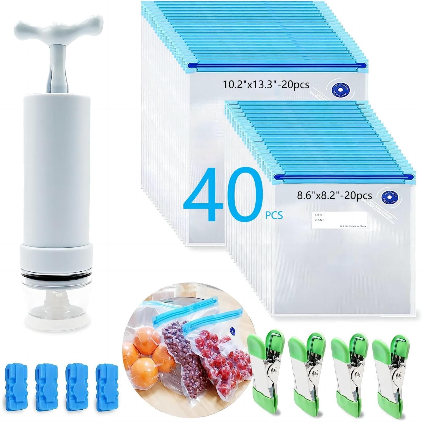 Sous Vide Cooking Bags - Set of 20 | BPA-Free Reusable Vacuum Seal Bags ...