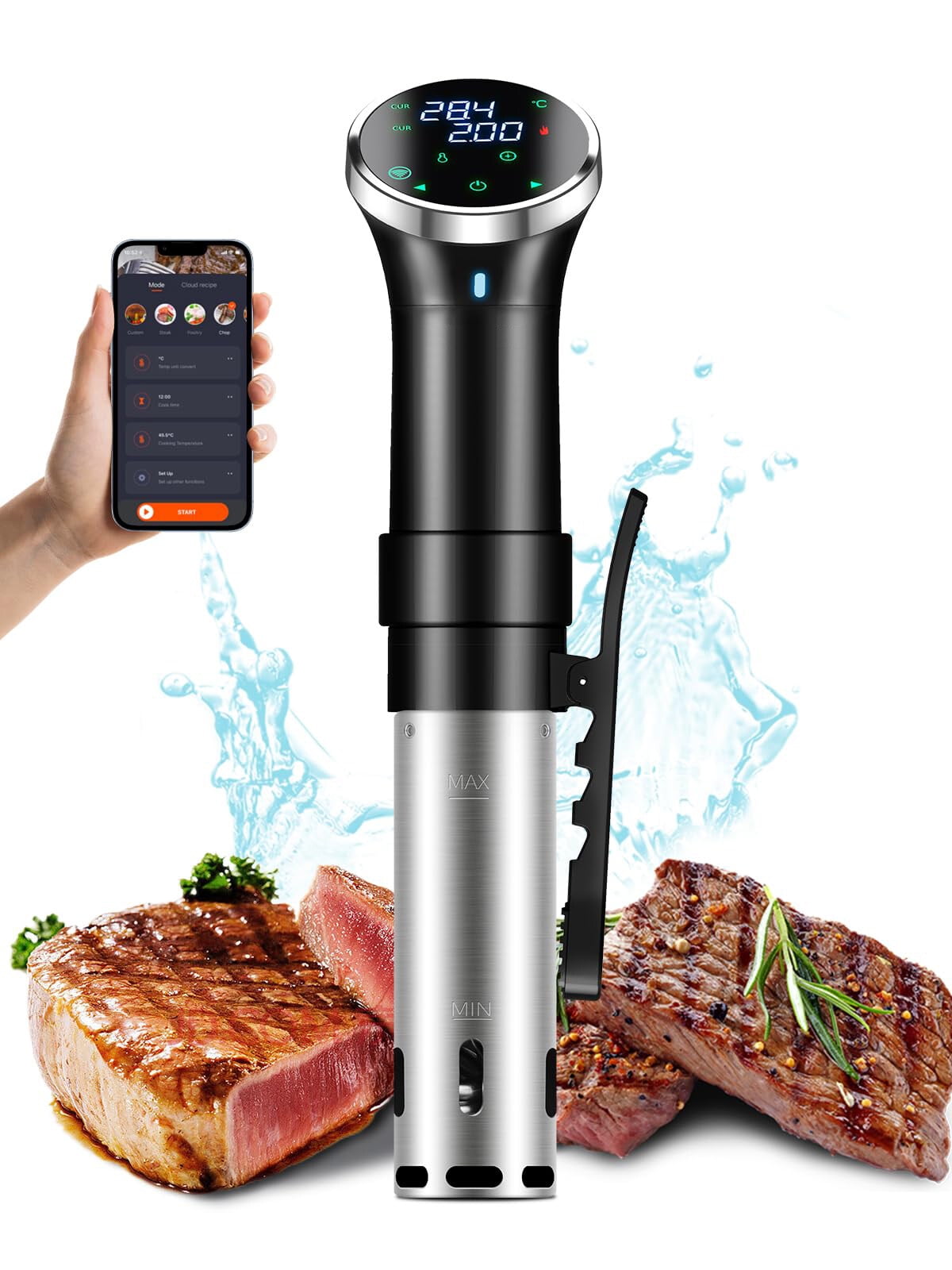 Sous Vide Machines,Joule Sous Vide Cooker 1100W, Wifi Connect App ...