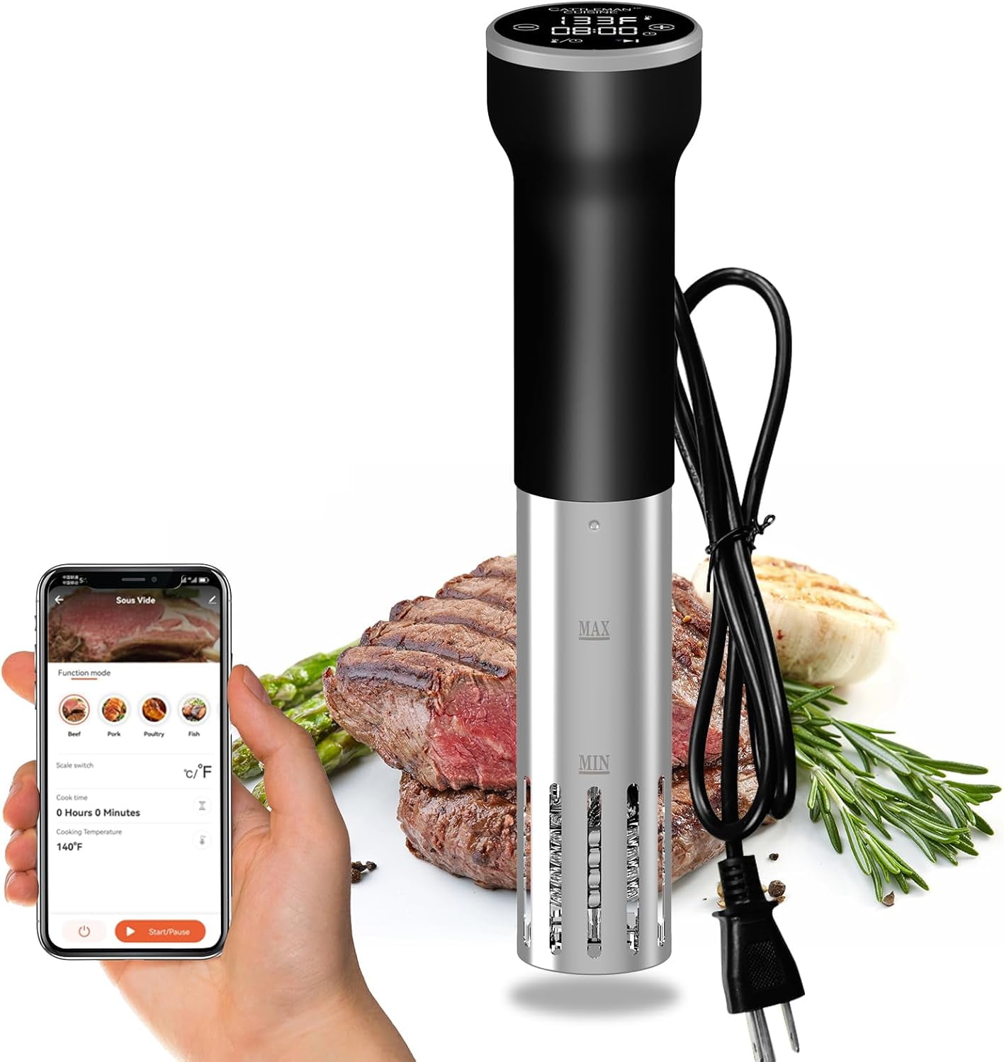Sous Vide WiFi Cooker, Immersion Circulator for Sous-Vide, Suvee Cooker ...
