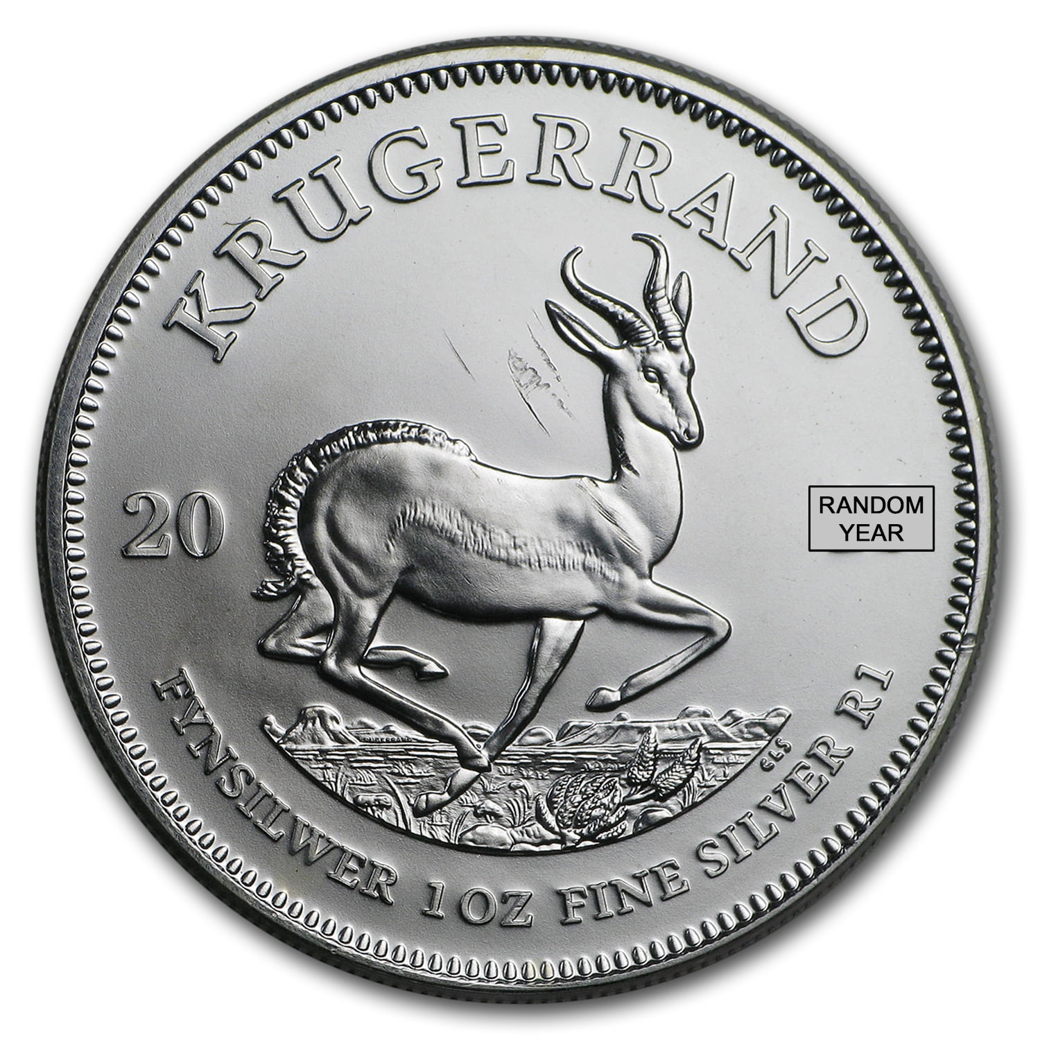 1 oz Silver Krugerrand Coin from South Africa, BU (Random, Abrasions) - Walmart.com