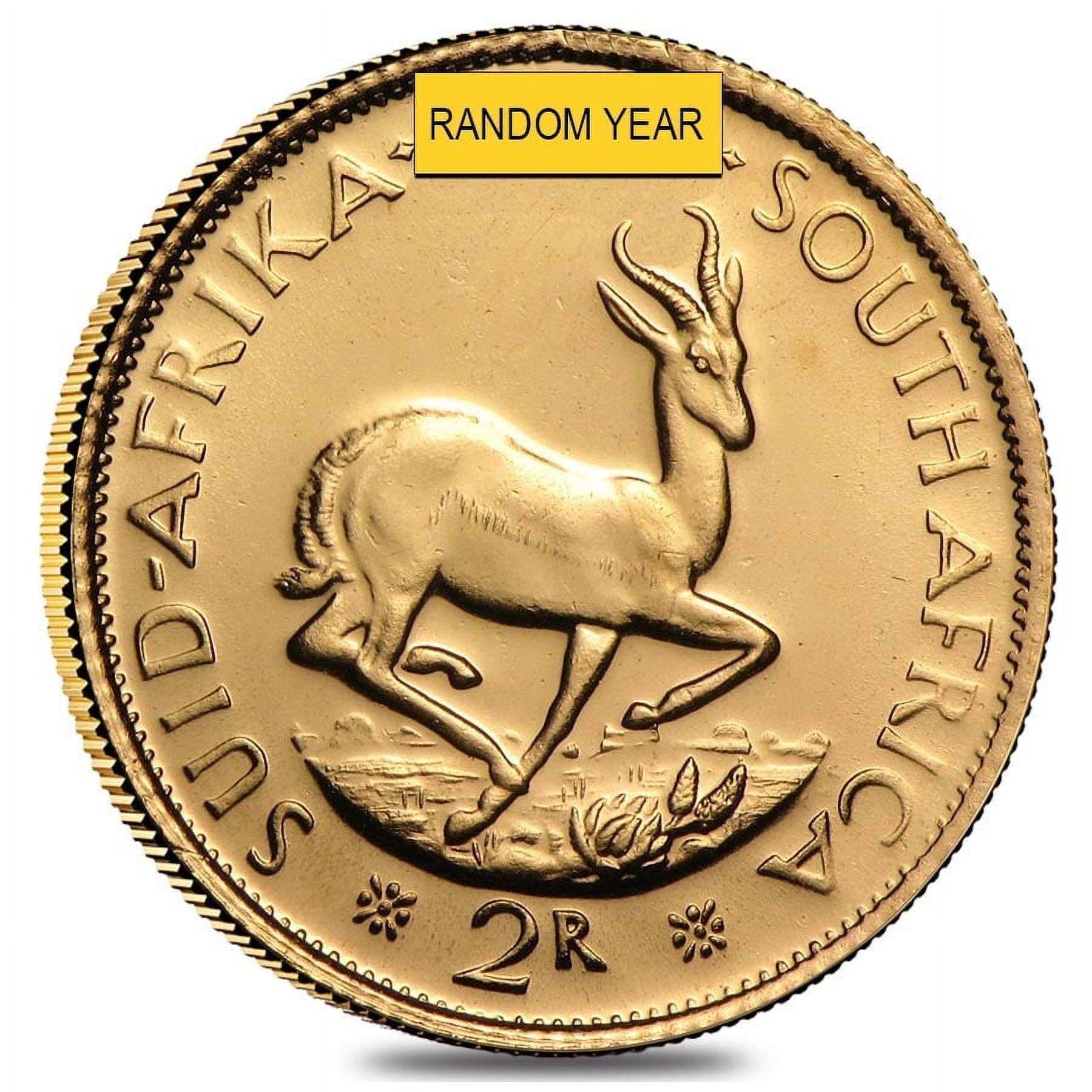 South Africa 2 Rand Gold Coin AU (Random Year) - Walmart.com