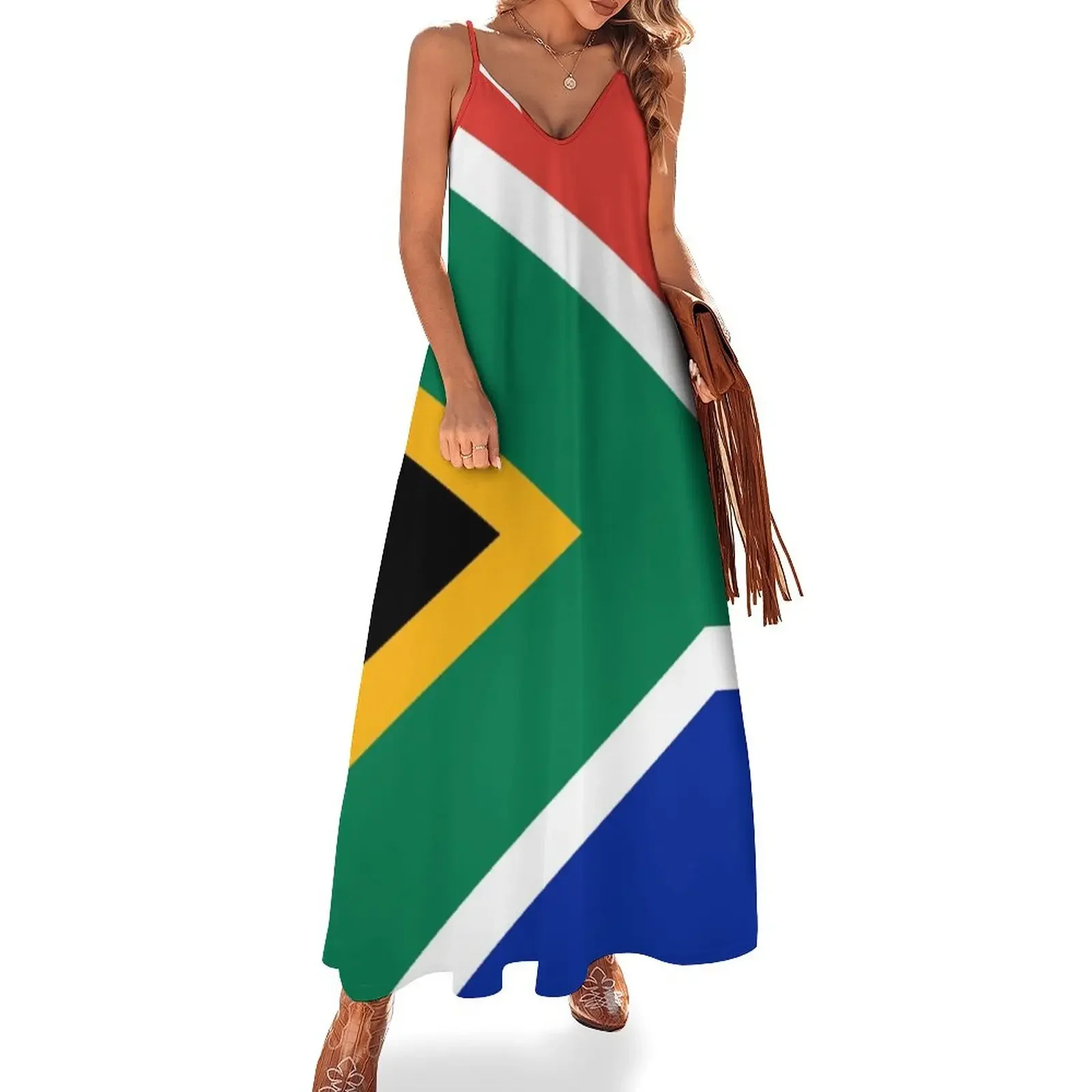 South Africa Flag Sleeveless Dress Evening dresses african dresses for ...