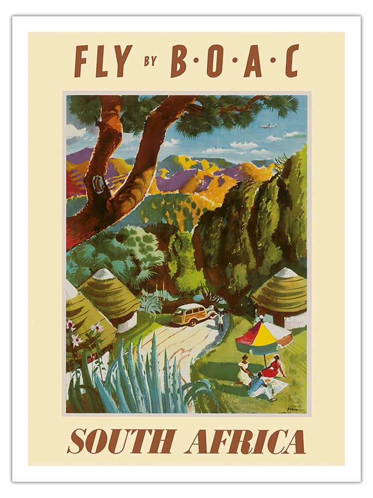 South Africa - Fly by BOAC (British Overseas Airways Corporation ...
