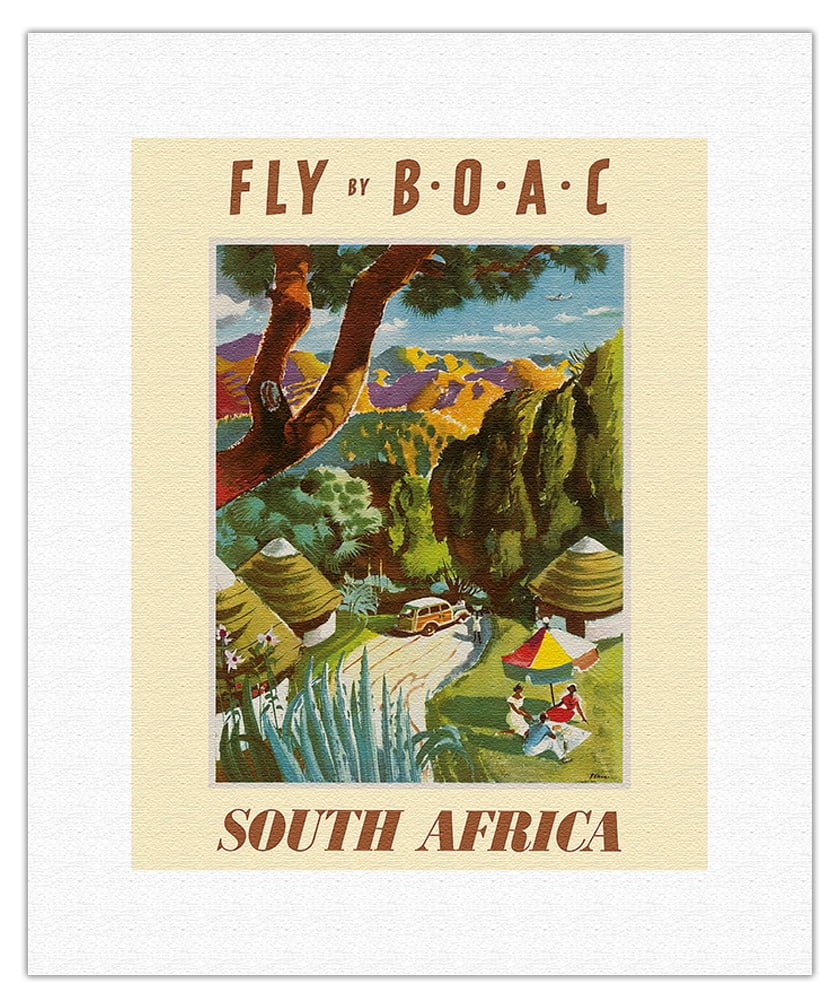 South Africa - Fly by BOAC (British Overseas Airways Corporation ...