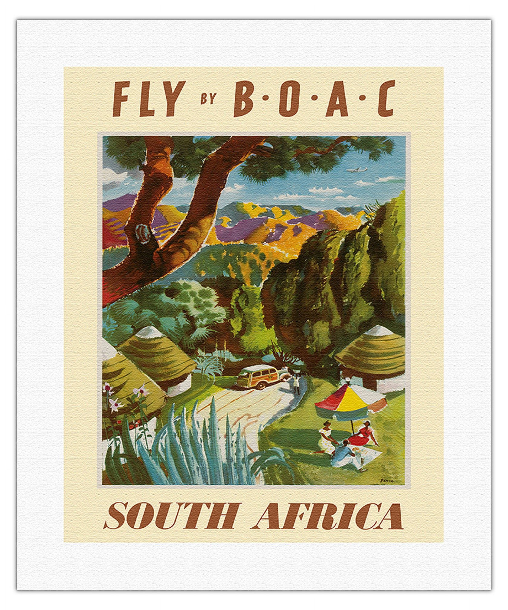 South Africa - Fly by BOAC (British Overseas Airways Corporation ...
